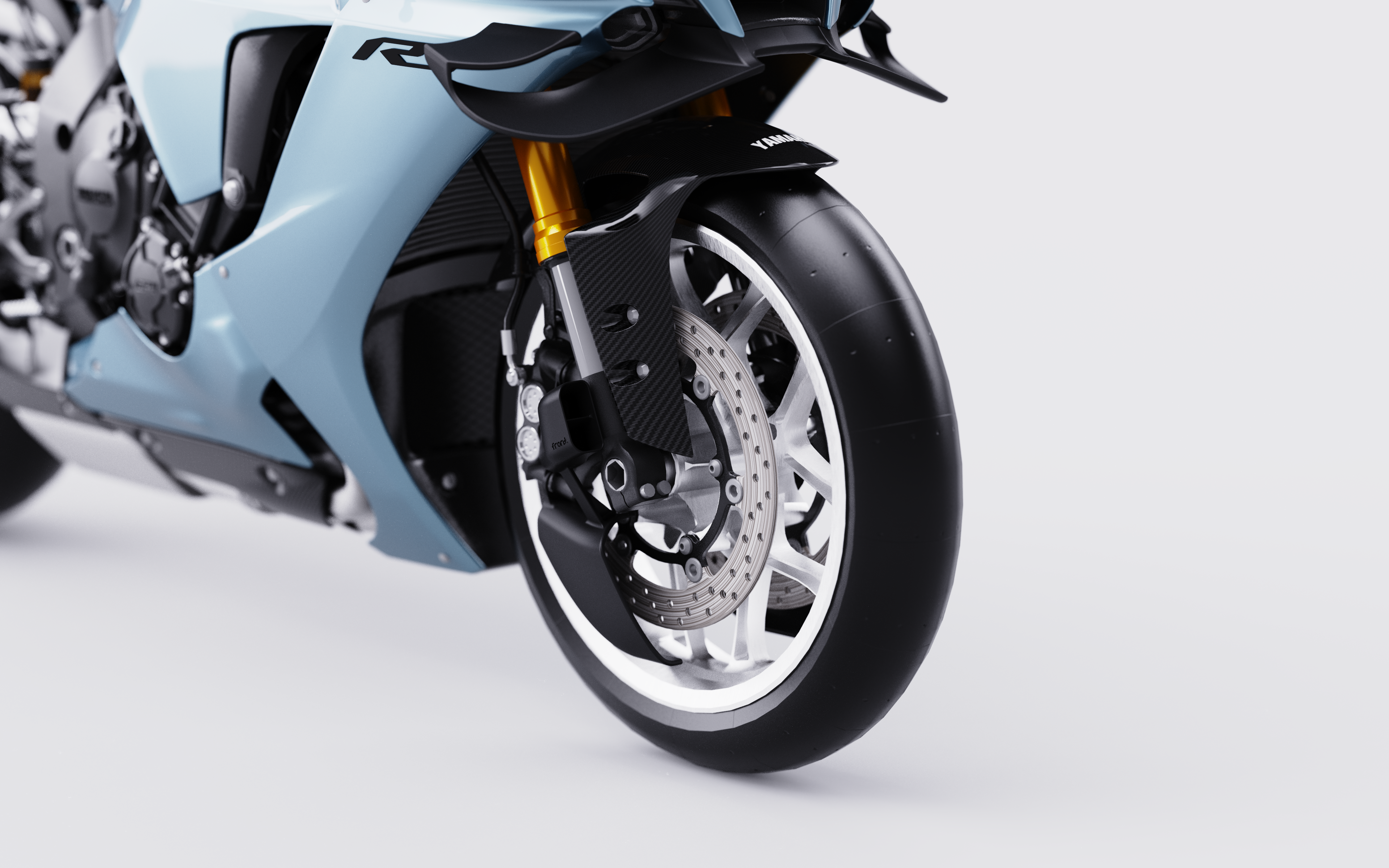 GP Brake cooler - Yamaha R1/R6/MT10 – front3d